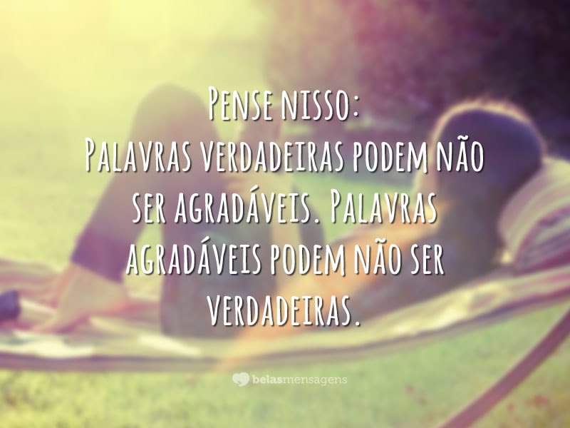 Pense nisso - Belas Mensagens
