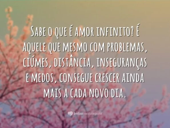 Amor infinito - Belas Mensagens